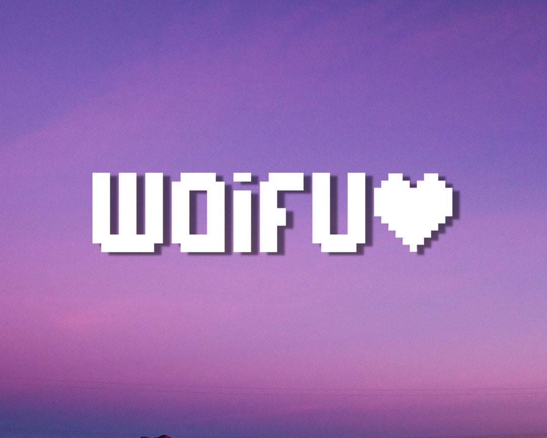 Waifu Vinyl Decal | Pixel Heart Vinyl Decal | Anime Car Decals ...