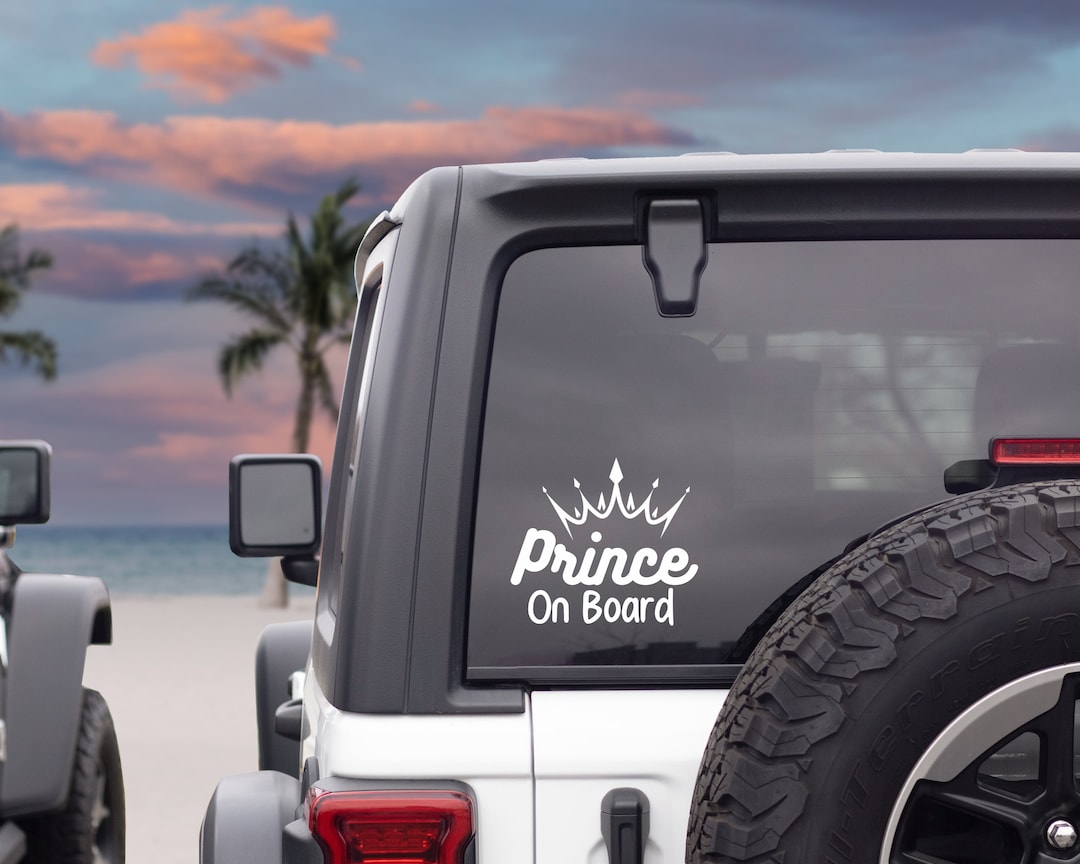 Prince on Board Decal | Prince Sticker | Car Decal | Baby on Board ...
