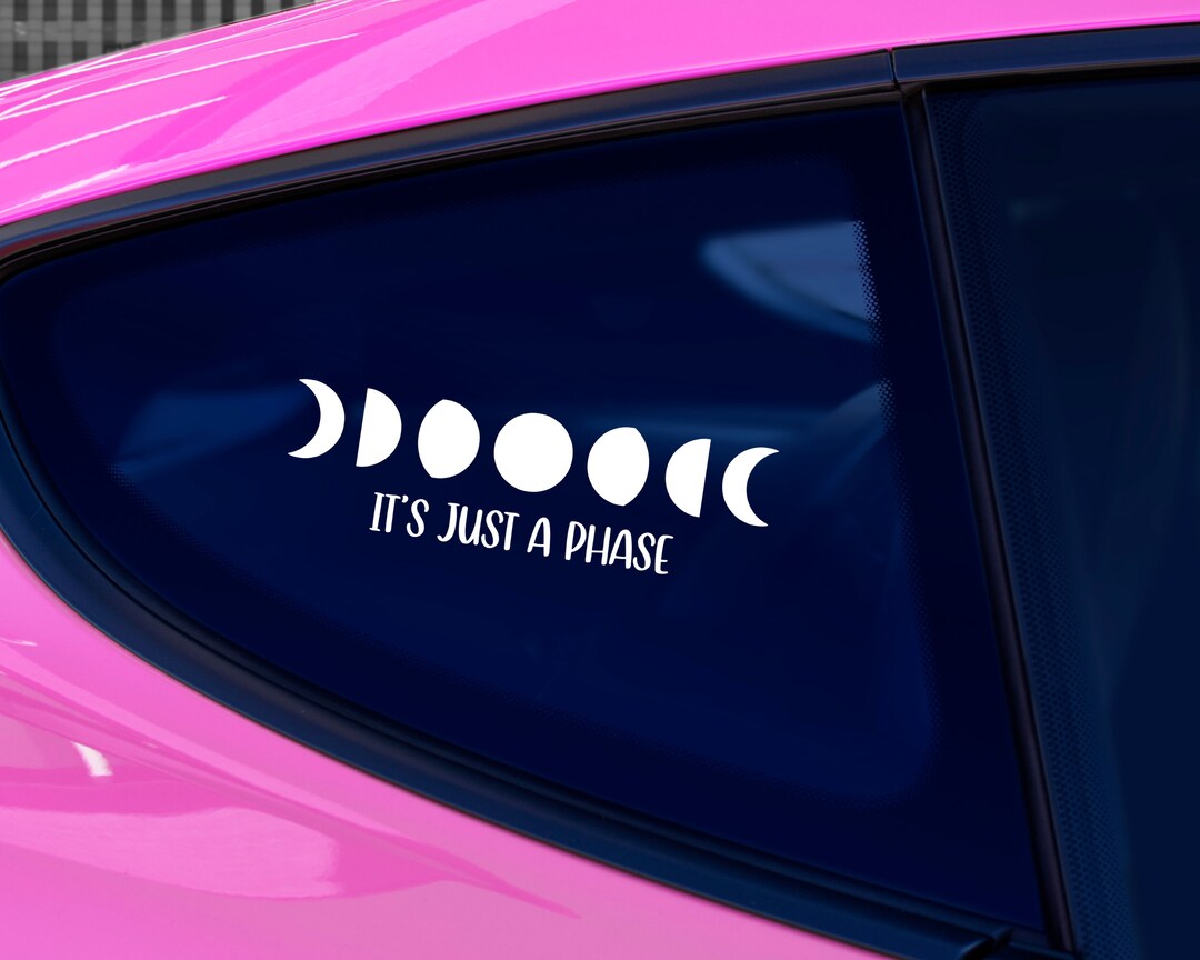 Moon Phase Decal for Cars, Windows, Water Bottles, Tumblers | Vinyl Car ...