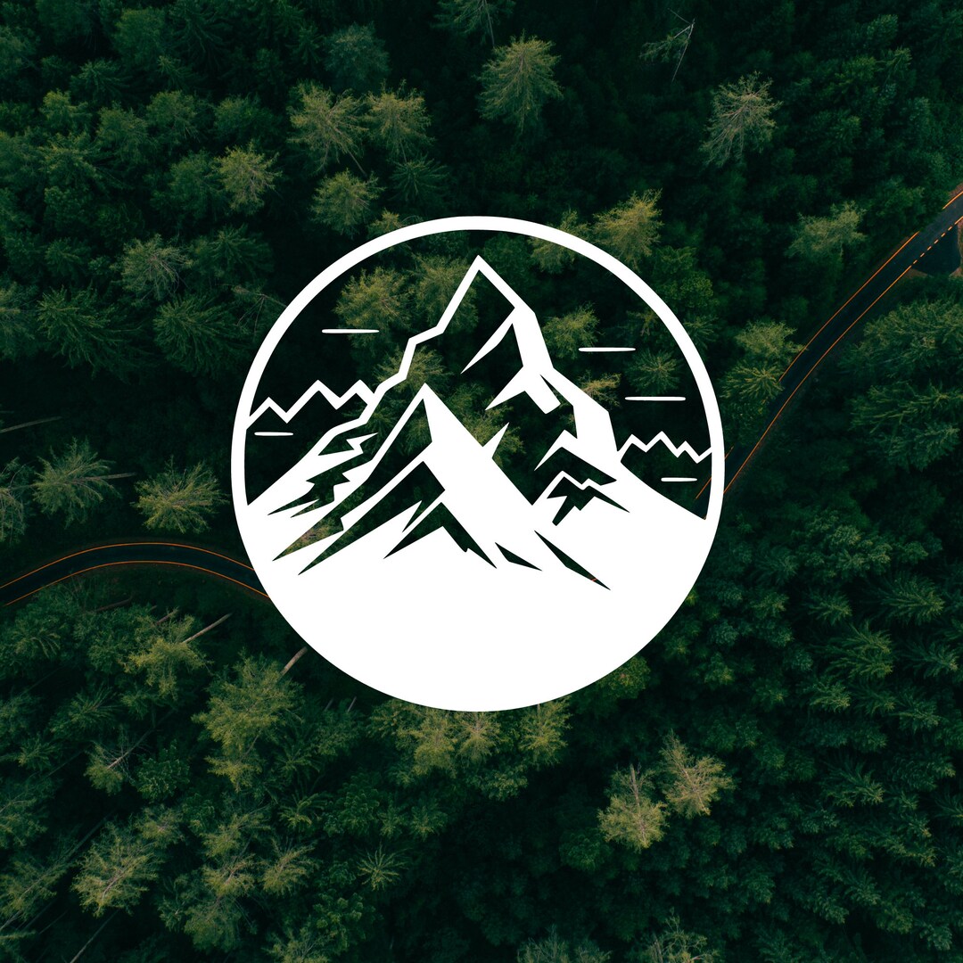 Mountain Range Decal, Adventure Sticker, Mountain Silhouette, Nature ...