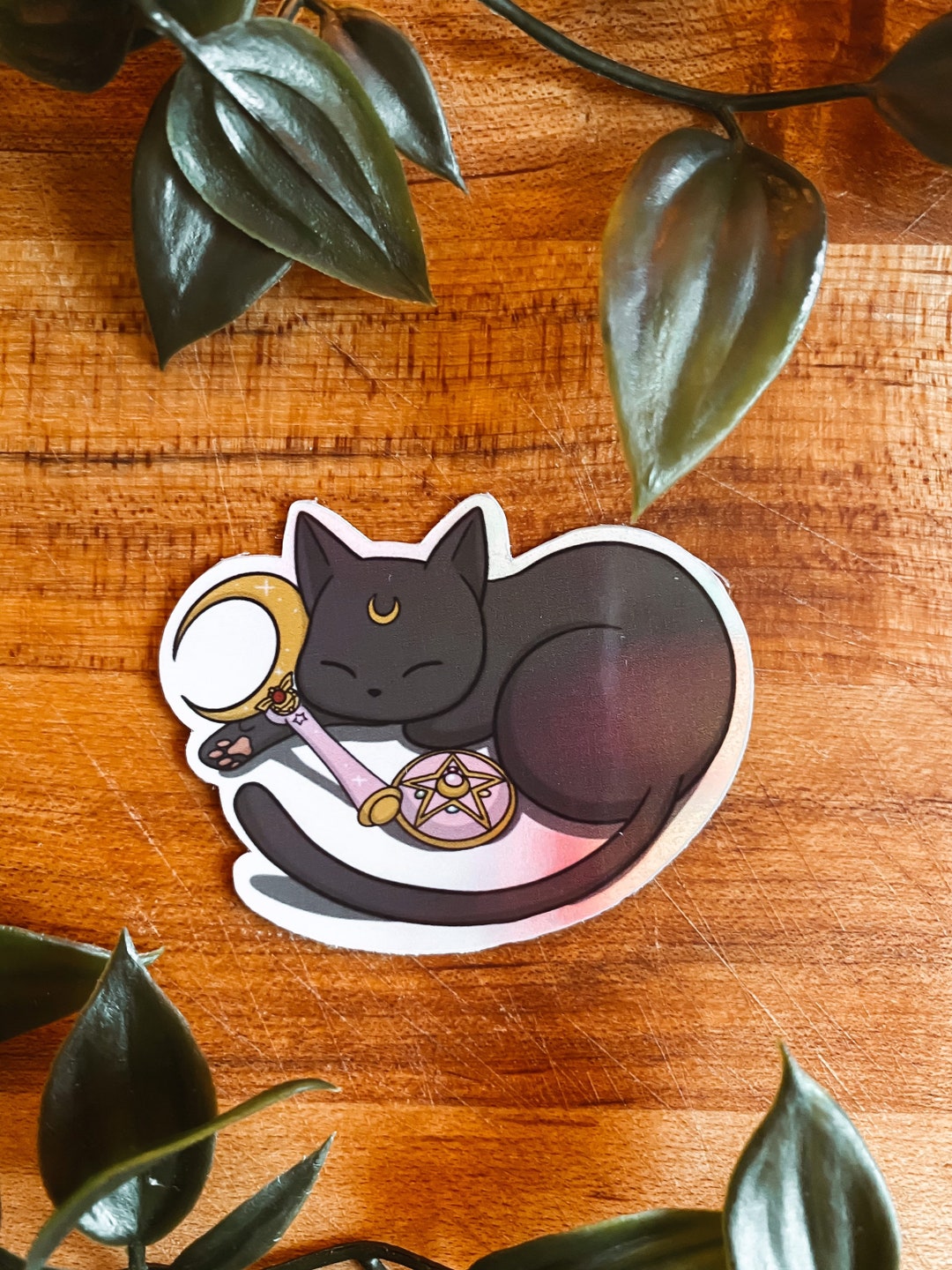 Holographic Luna Cat Sticker Sailor Moon Cat Vinyl Sticker - Etsy Canada