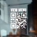 Custom QR Code Vinyl Decal | Storefront Decal | Menu QR Code Decal ...