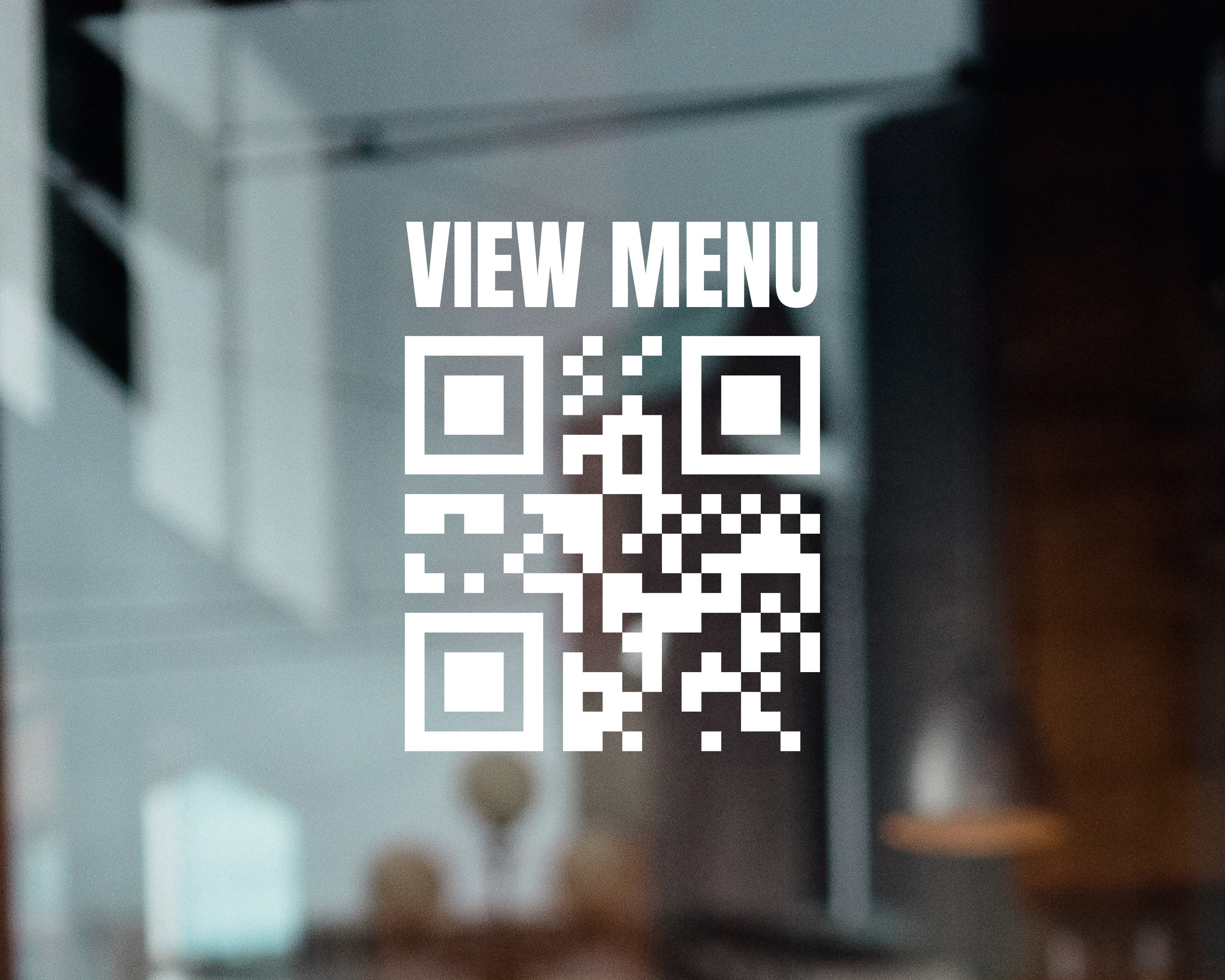 Custom QR Code Vinyl Decal Storefront Decal Menu QR Code - Etsy UK