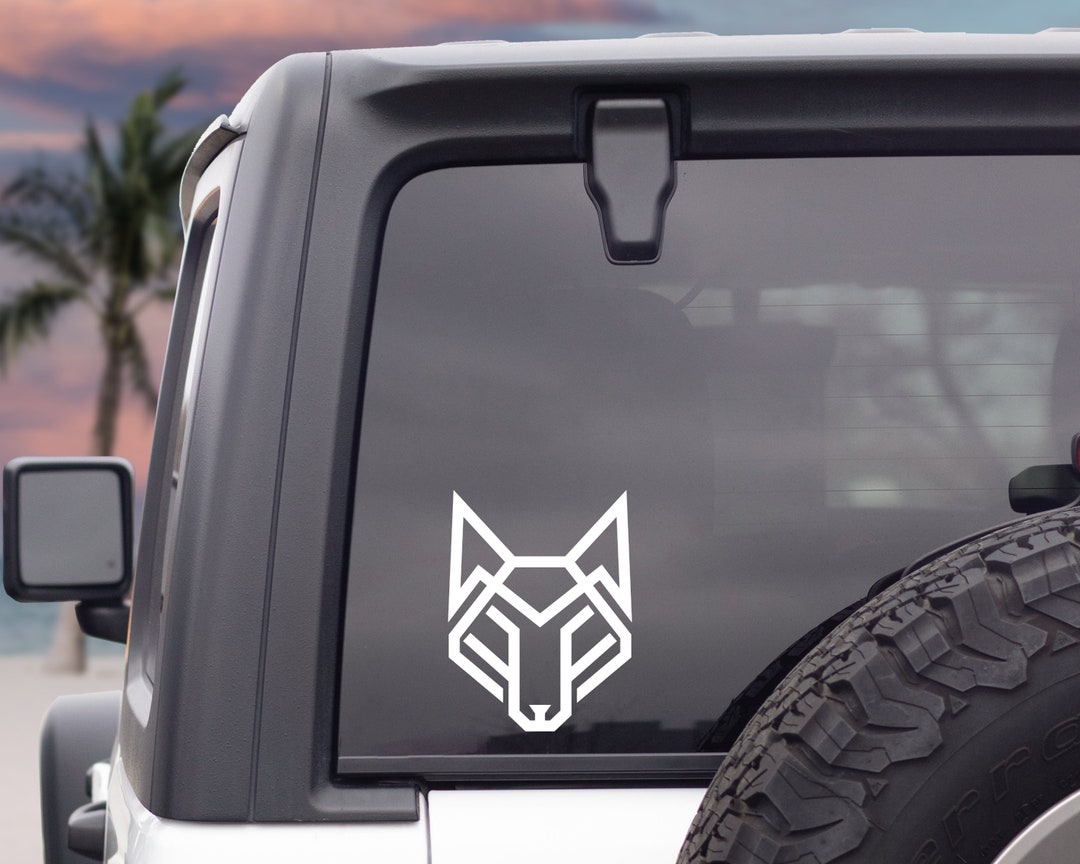 Wolf Decal, Geometric Wolf Decal, Geometric Car Decal, Wolf Car Decal ...