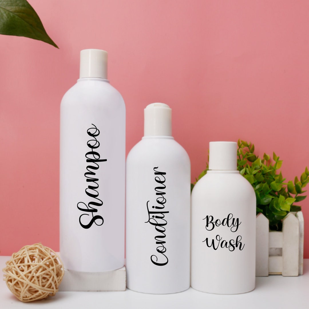 Shampoo, Conditioner, Body Wash, Face Wash Decals | Stickers for ...