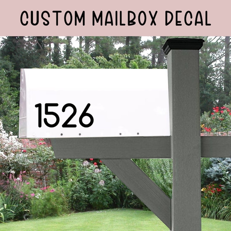Mailbox Number Decal - Etsy