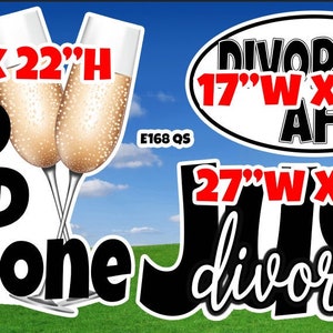 Divorced Party, Yard Card, Party Decor, Coroplast Cutout - Etsy