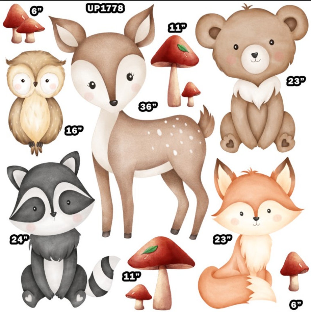 Woodland Forest Animals, Coroplast Yard Cards, Party Decor, Props ...