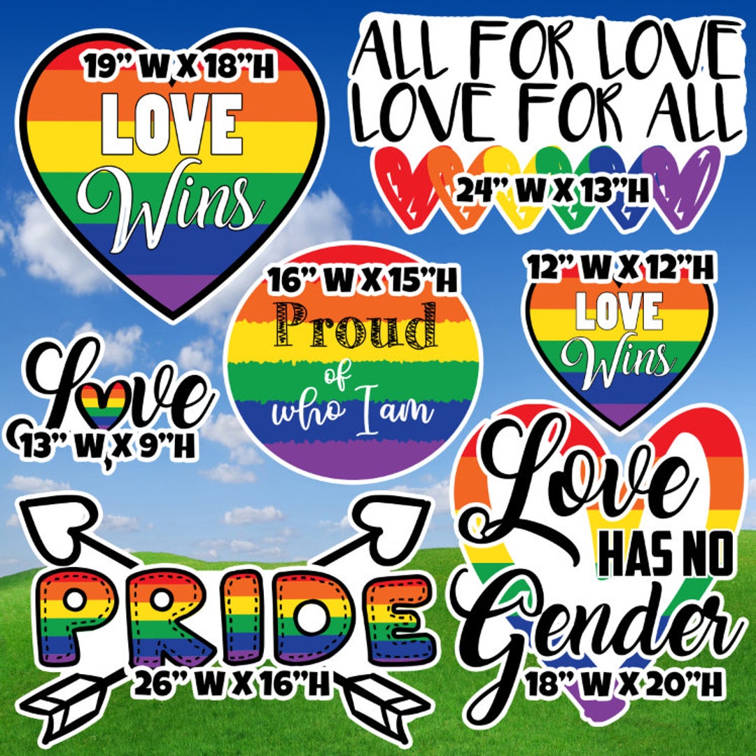 PRIDE, Coroplast Yard Cards, Party Decor, Props, Cutouts - Etsy