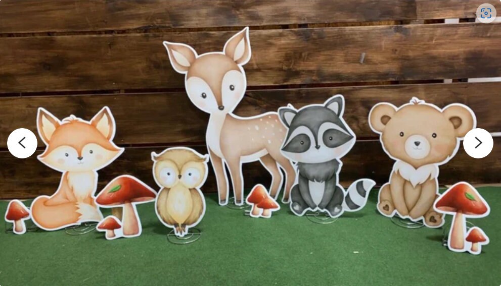 Woodland Forest Animals, Coroplast Yard Cards, Party Decor, Props ...