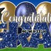 Congratulations Blue and Gold Glitter Yard Card - Etsy