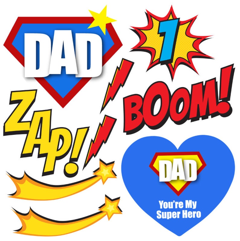 Superhero Dad Expressions Coroplast Yard Cards Party Decor - Etsy