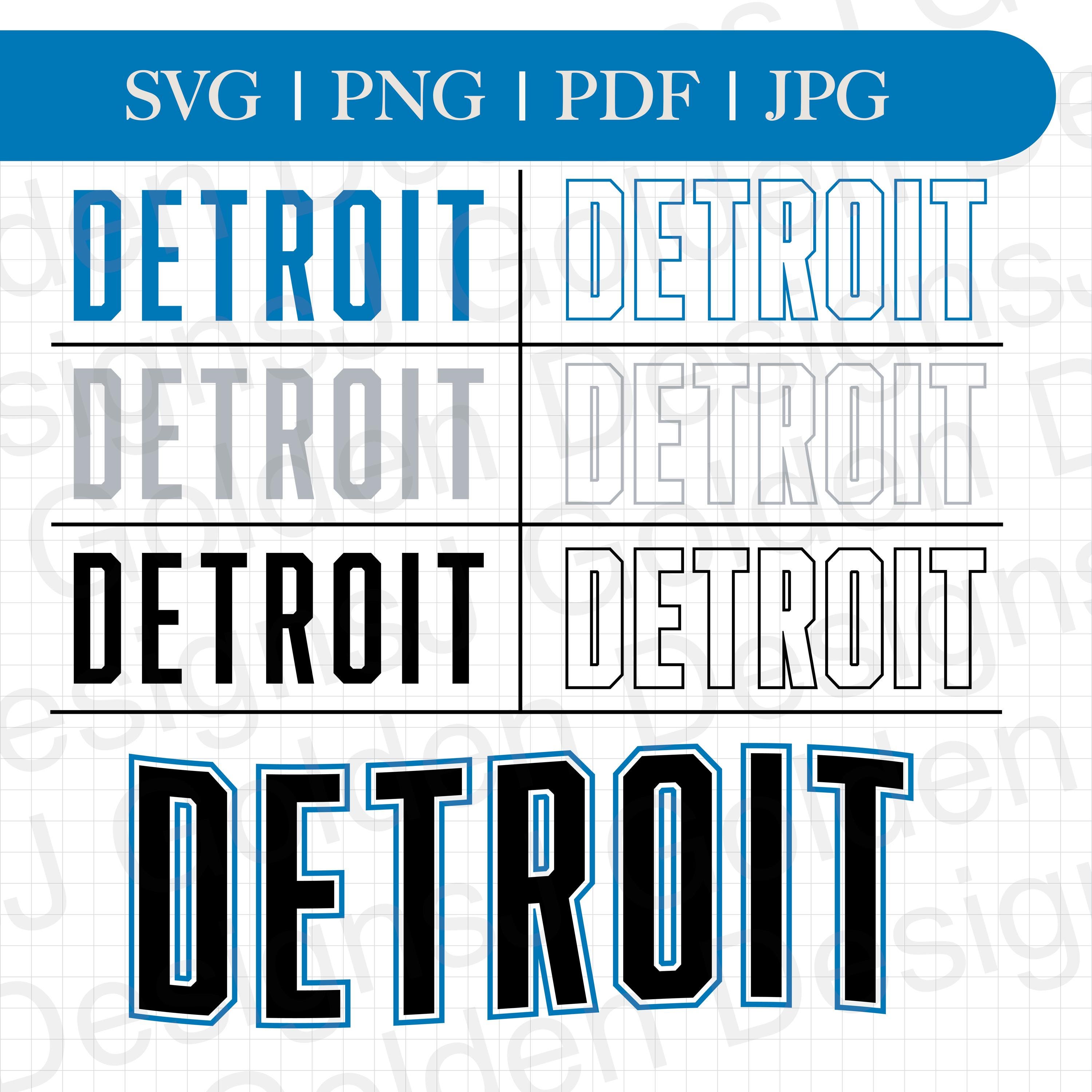 Detroit SVG, Detroit PNG, Detroit File for Cricut, Detroit Football ...