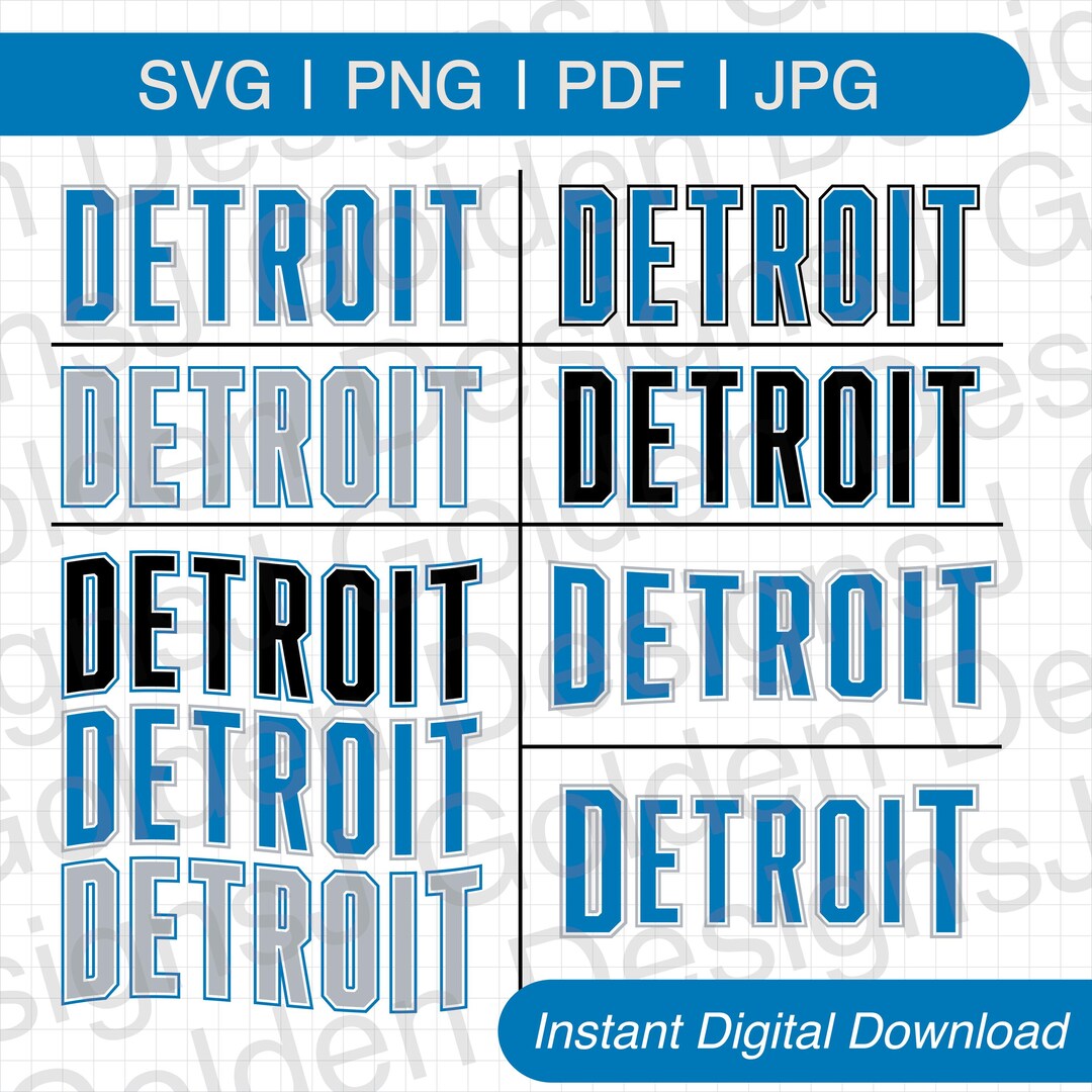 Detroit SVG, Detroit PNG, Detroit File for Cricut, Detroit Football ...