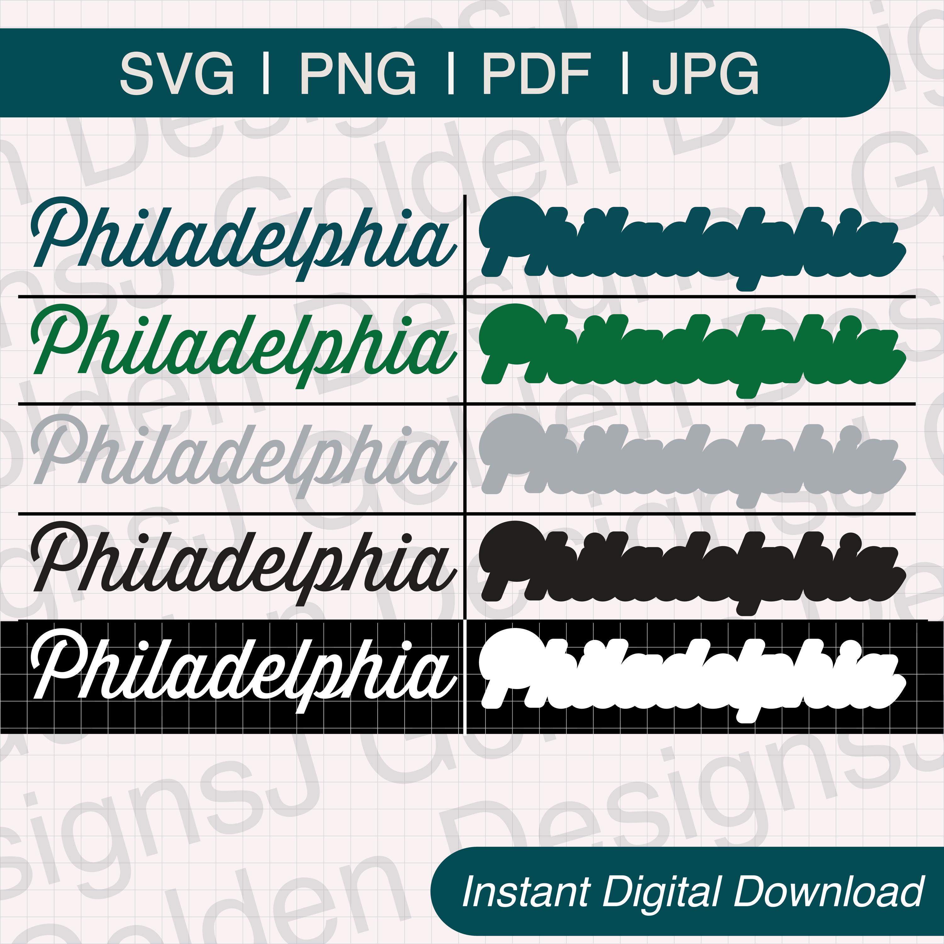 Philadelphia Cursive SVG PNG Jpg, Philadelphia File for Cricut ...