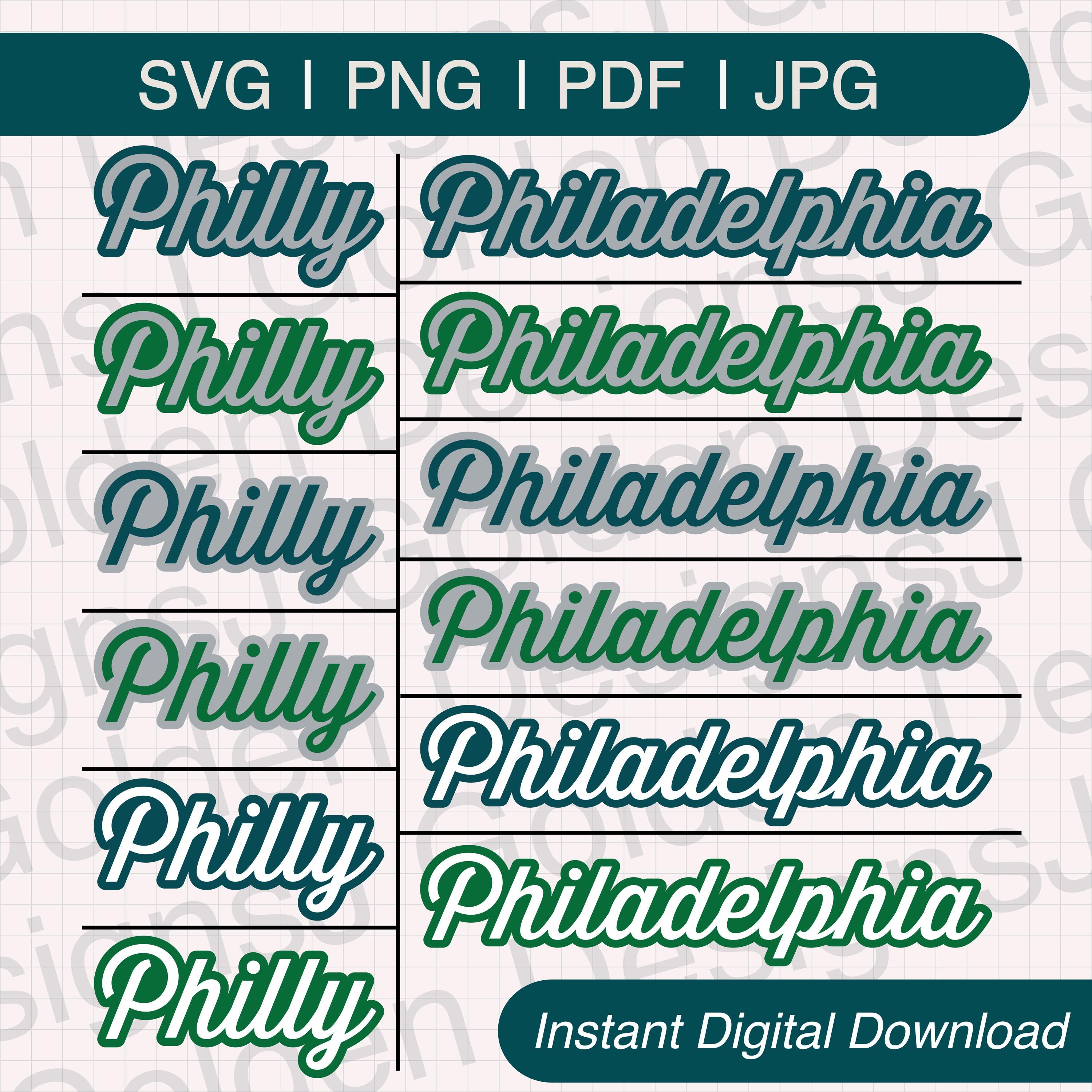 Philadelphia Cursive SVG PNG Jpg, Philadelphia File for Cricut ...