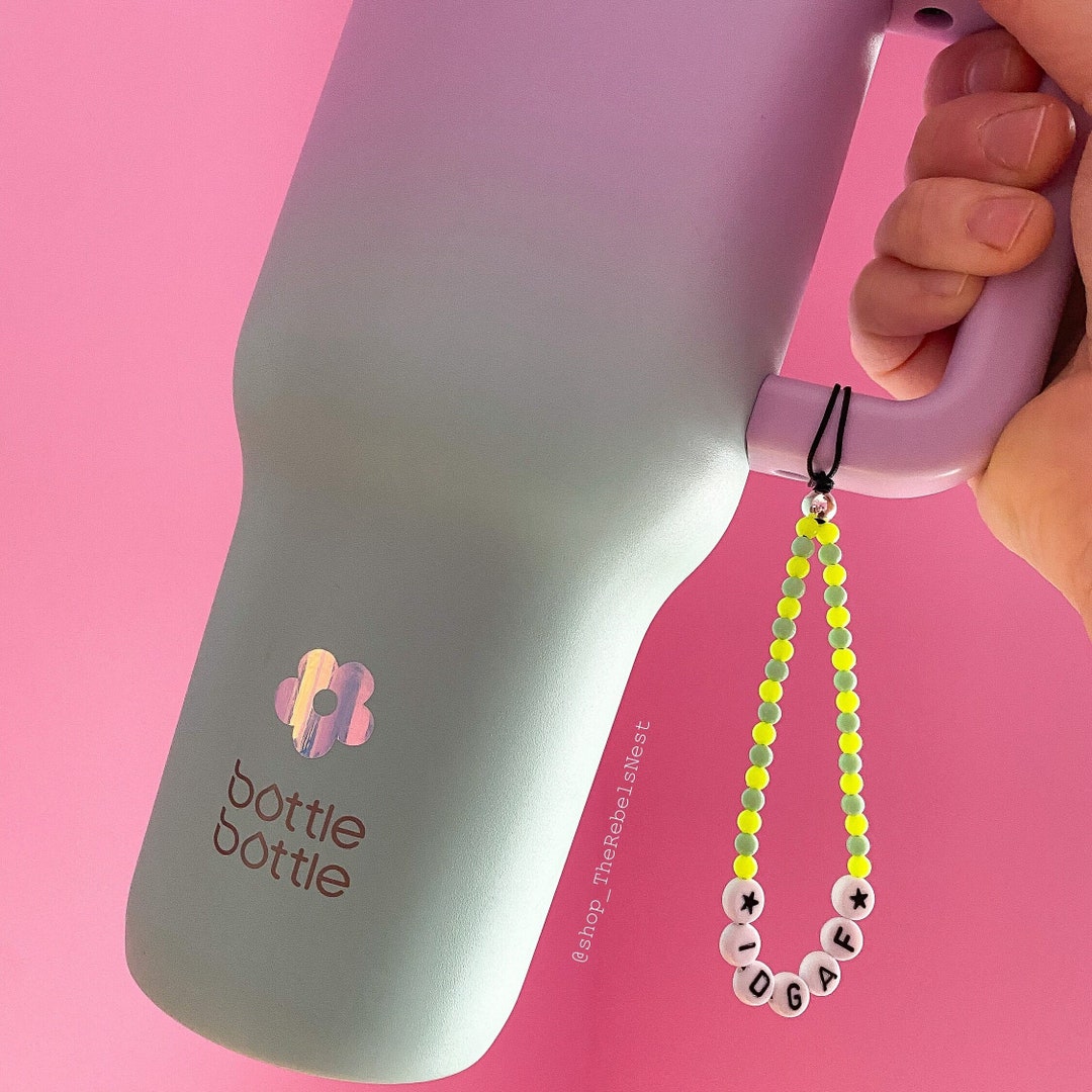 IDGAF Stanley Cup Charm Chain Accessory With Neon Green and Yellow ...