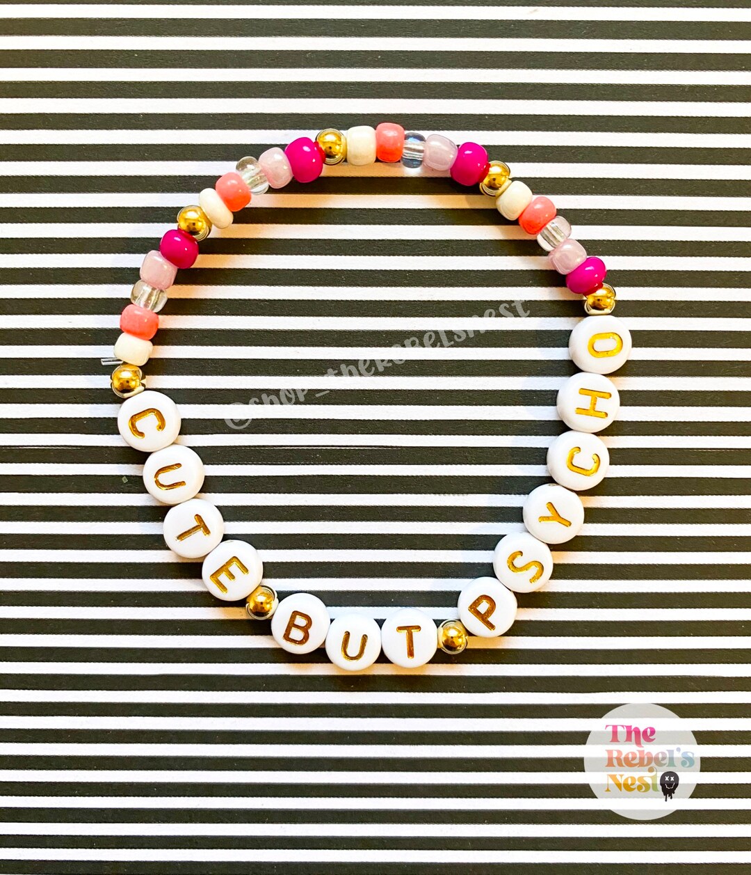 Swear Words of Wisdom Beaded Bracelet With 4mm Gold Filled Beads - Cute ...
