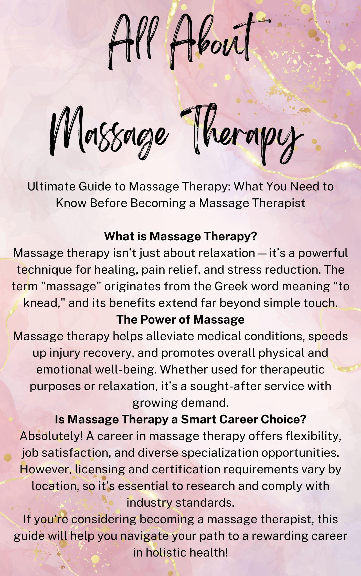 All About Massage Therapy- A Complete Guide to Healing, Career Paths ...