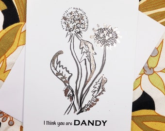 You're Dandy Greeting Card With Gold Foil - Etsy
