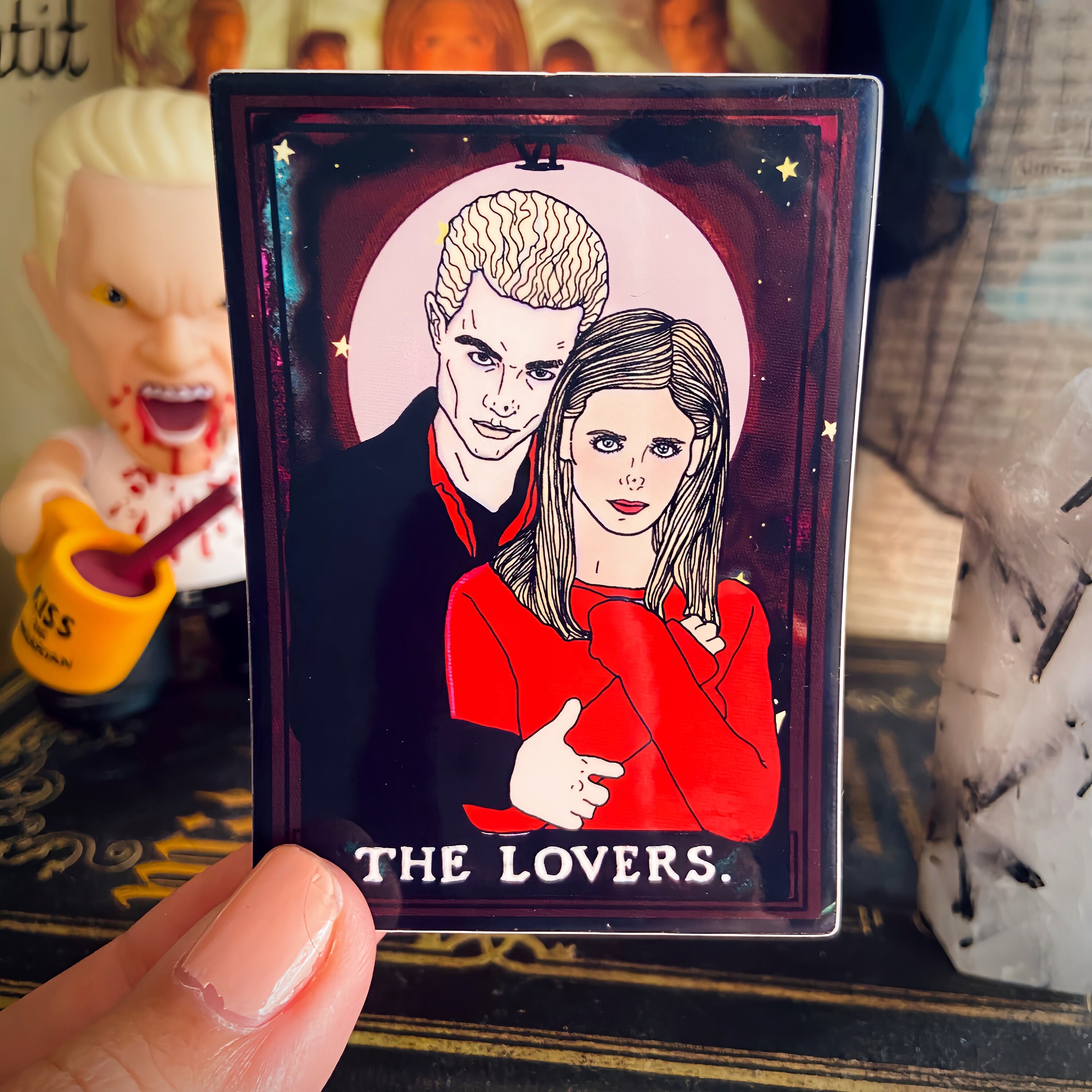 Spike and Buffy the Lovers Tarot Card Waterproof Sticker - Etsy