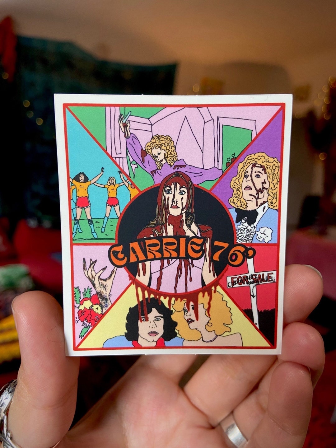 Carrie 1976 Horror Movie Water Bottle Sticker - Etsy