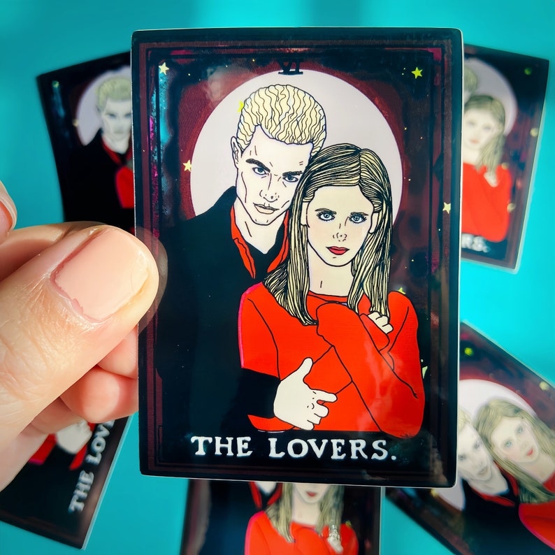 Spike and Buffy the Lovers Tarot Card Waterproof Sticker - Etsy