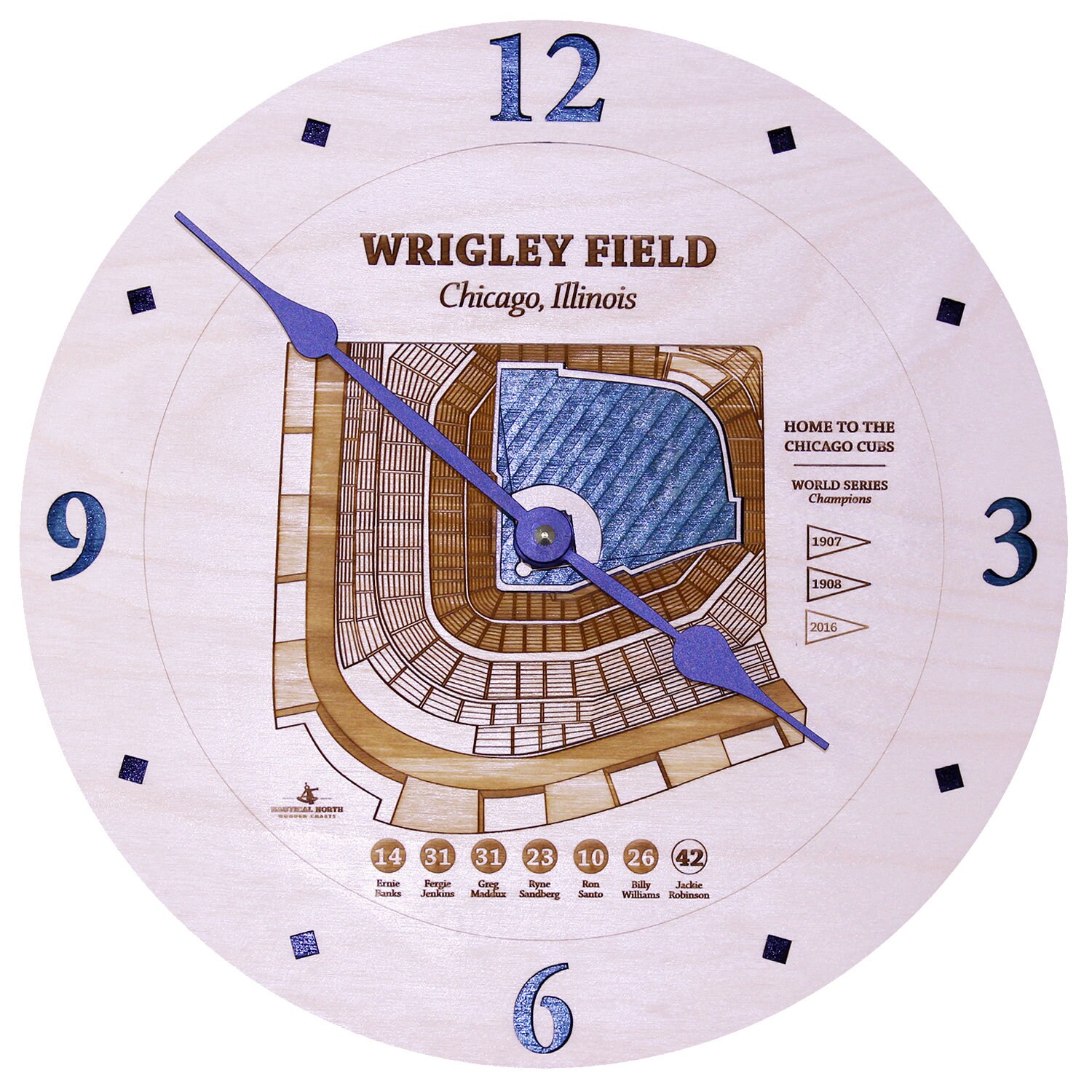 Wrigley Field 12 Wall Hung 3d Clock Teak Wood - Etsy