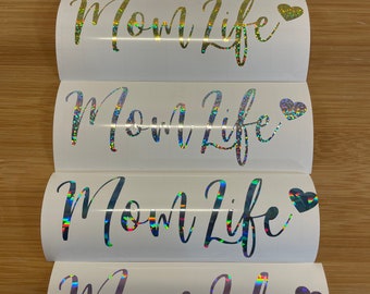 Mom Life Holographic Decal - Etsy