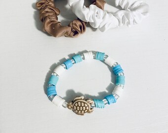 Turtle Clay Bead Bracelet - Etsy