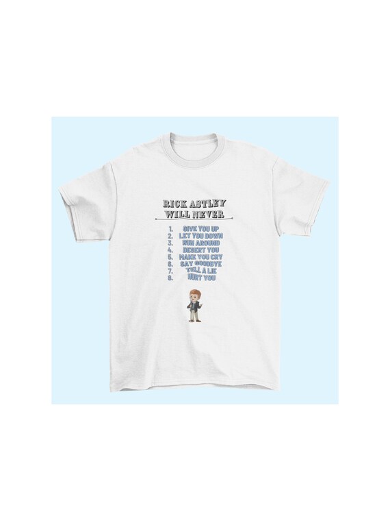 Rick Astley Inspired 80's Tee Shirt Rick Roll Retro - Etsy