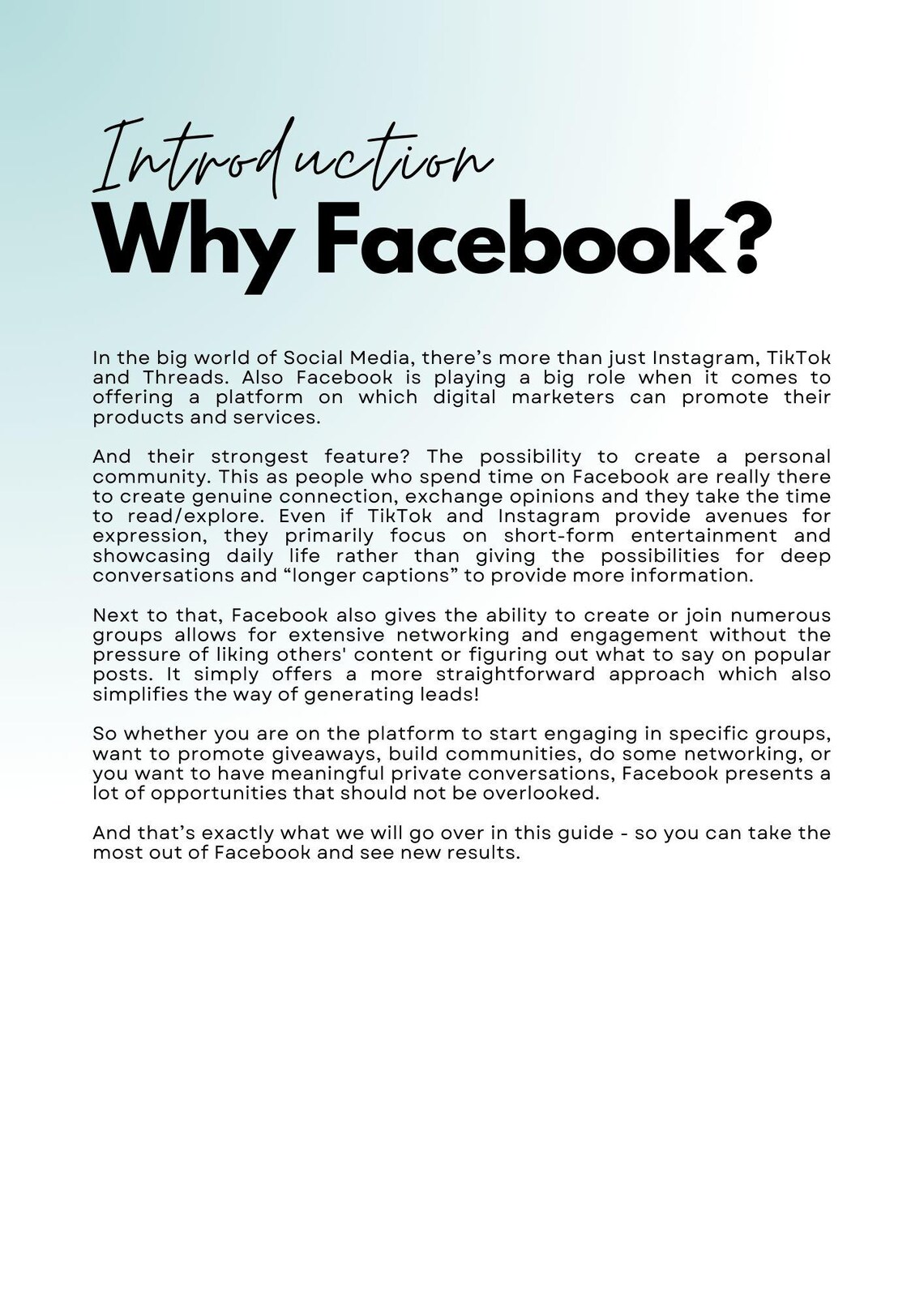 Faceless Facebook Marketing Guide | Master Resell Rights (MRR) | PLR ...