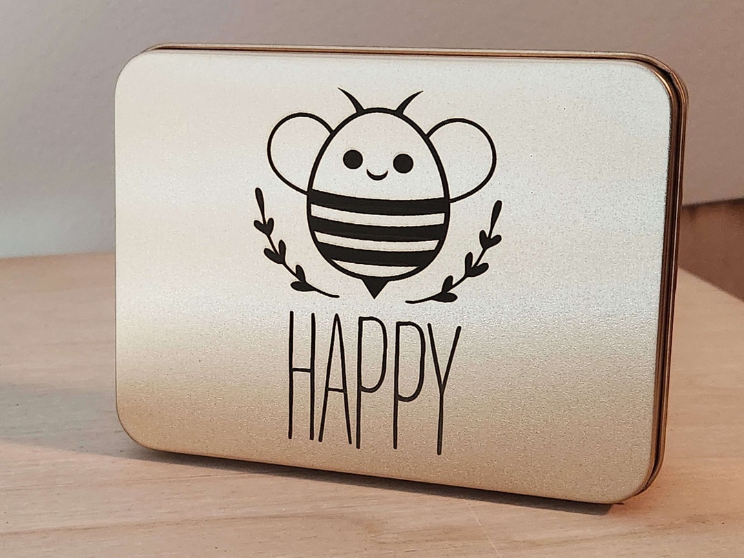 Custom Printed Metal Gold Tin Engraving | Personalized Tins for Gifts ...