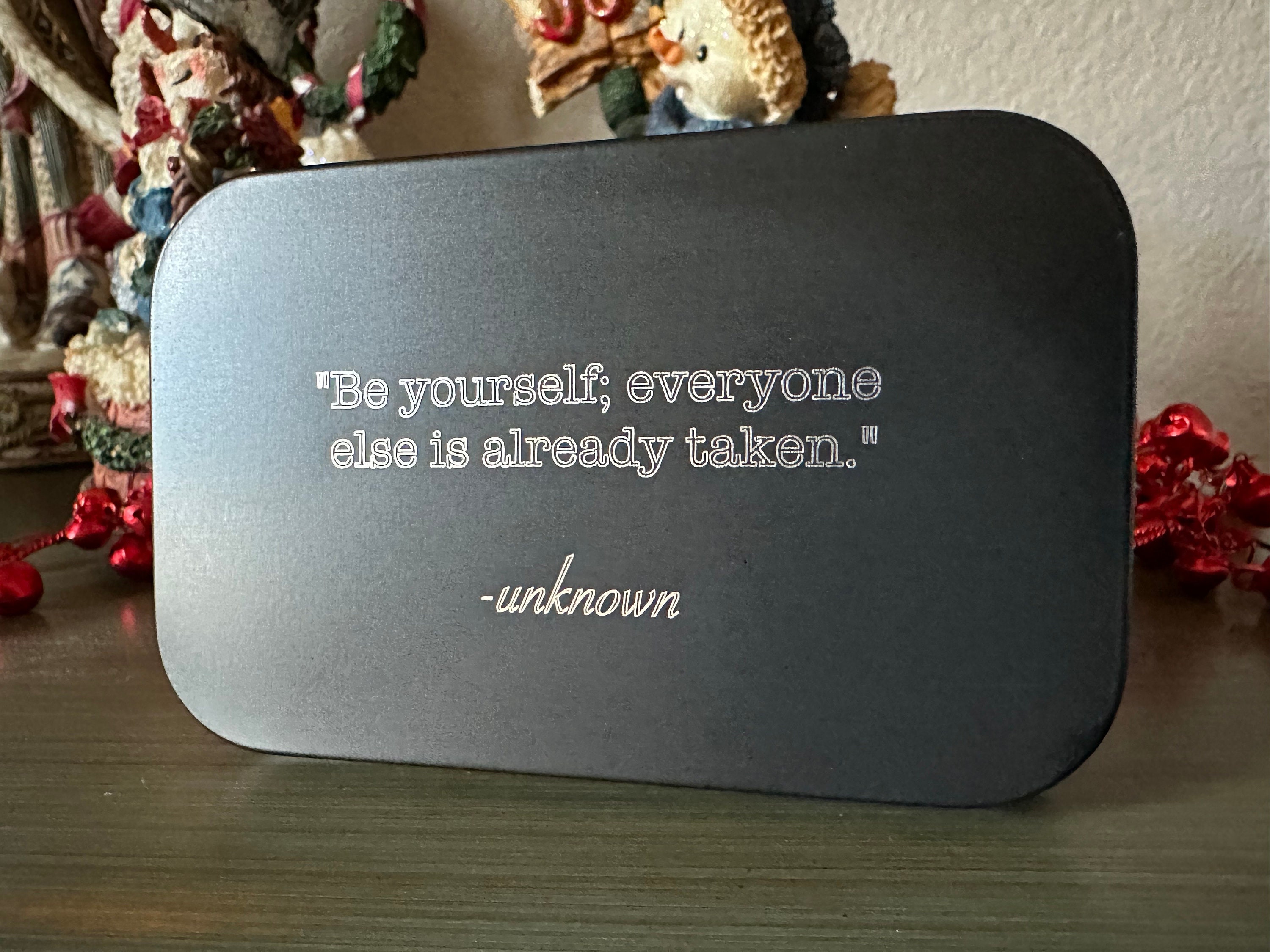 Custom Printed Metal Tin Engraving | Black Matte | Add a Special ...