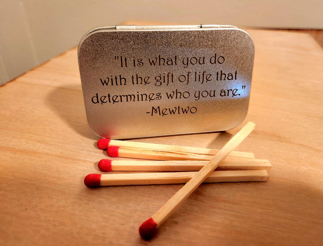 Custom Engraved Match Tin | Reusable Striking Paper on Bottom ...