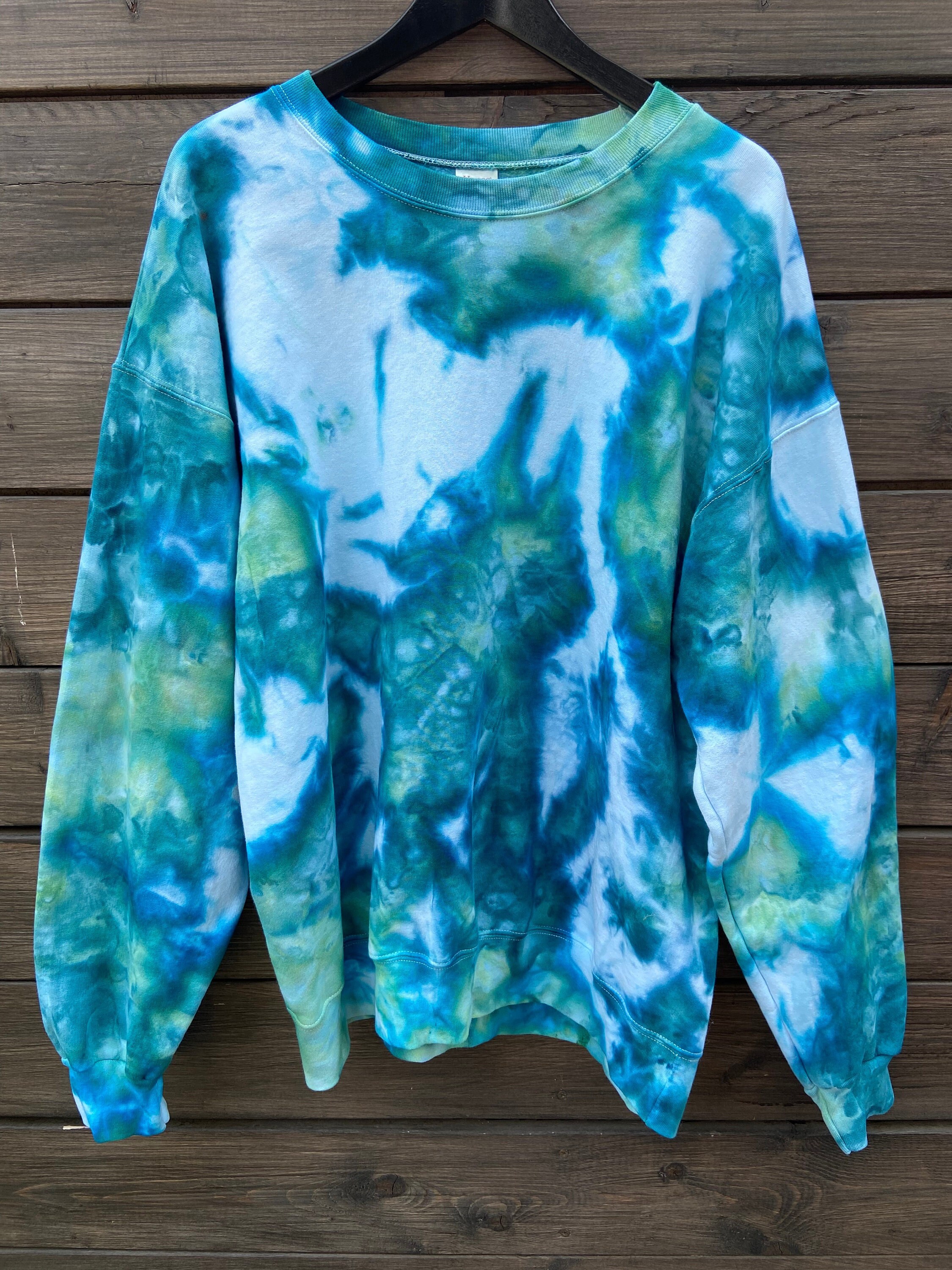 Large Ice Dye Crew Neck - Etsy