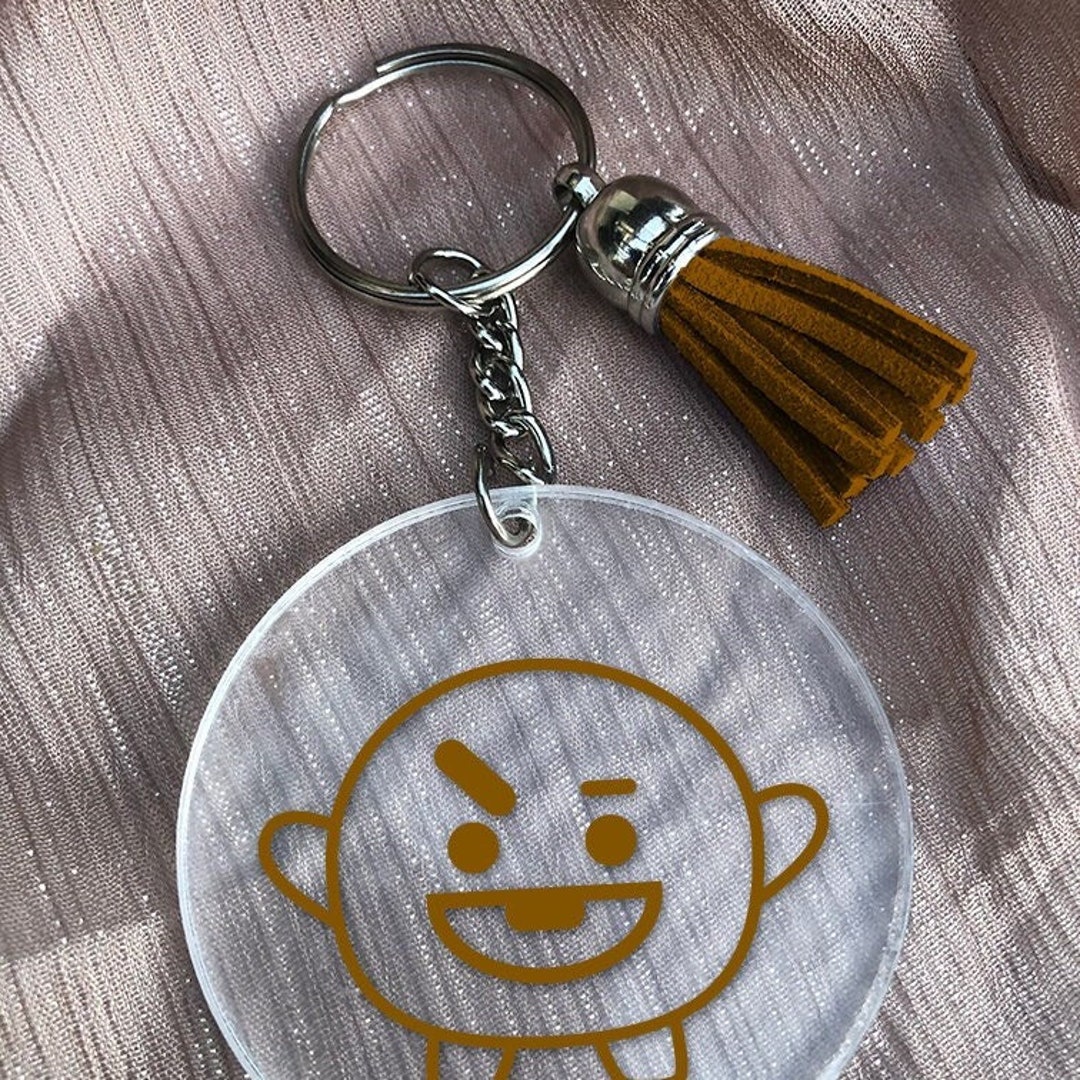 BTS BT21 Animal Character Acrylic Keychain | SHOOKY | SUGA | Army - Etsy