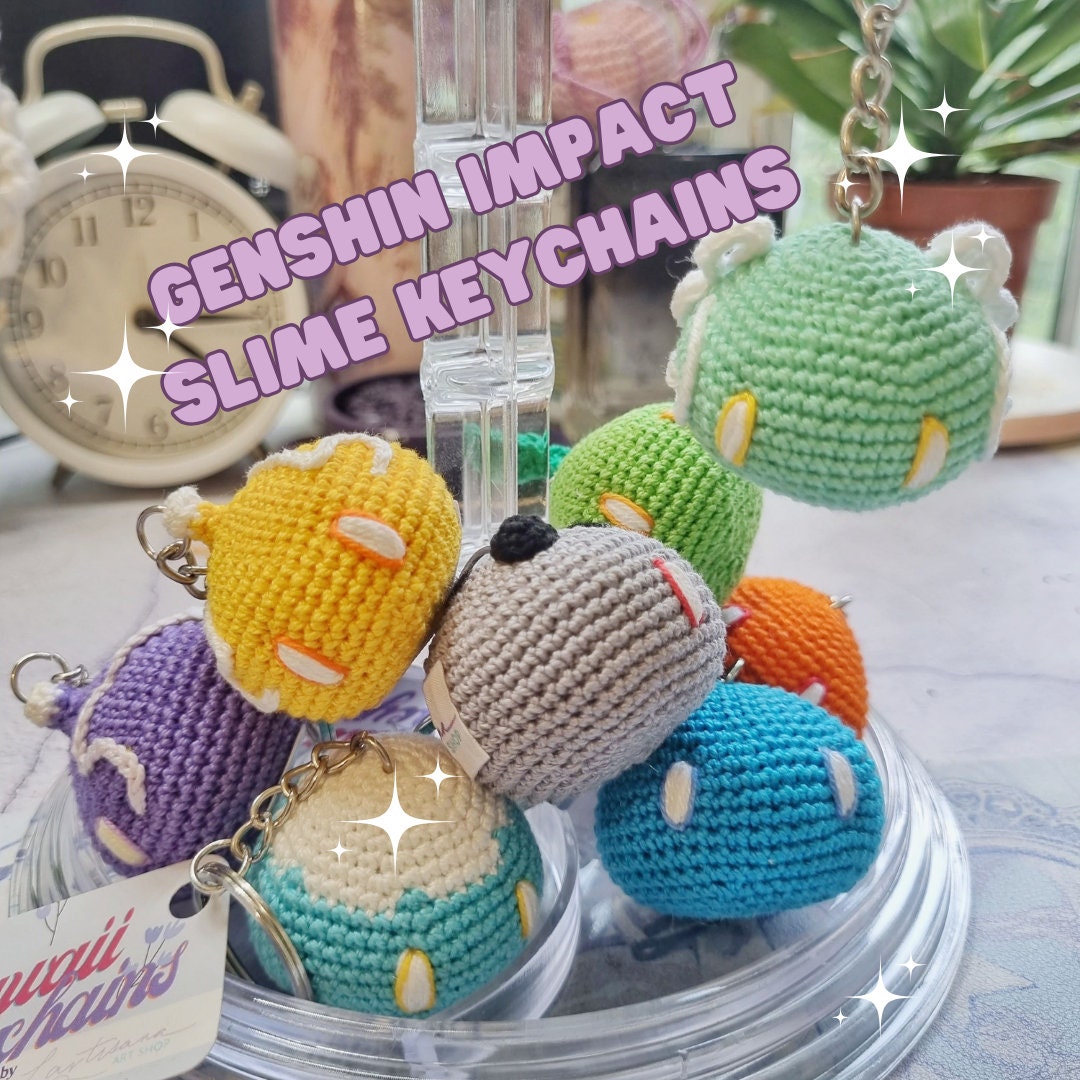 Genshin Impact Slime Crochet Keychain - Etsy