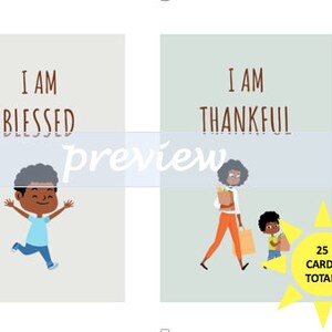Positive Affirmation Cards for Black Boys, Motivational Cards, Daily ...