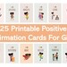 Positive Affirmation Cards for Black Girls, Motivational Cards, Daily ...
