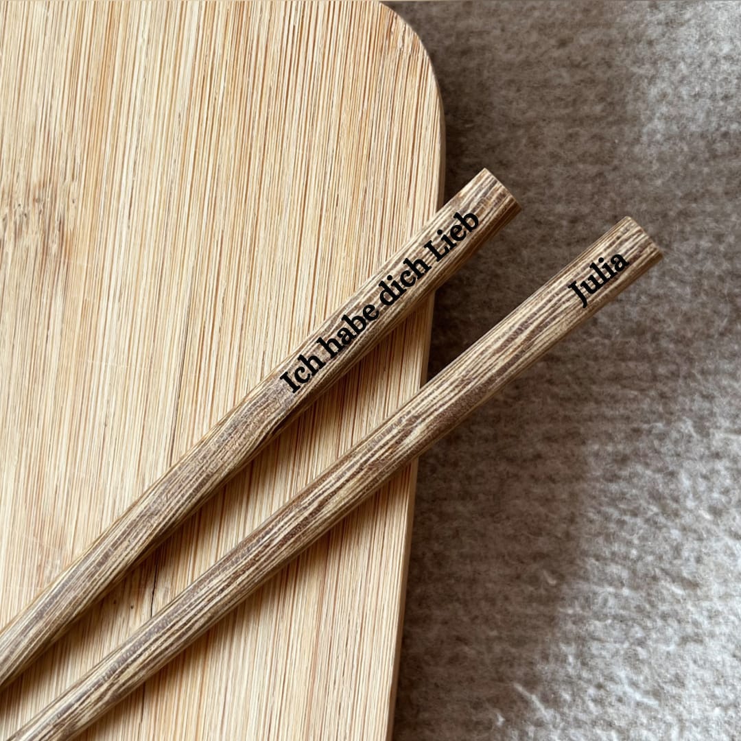 Personalized Chopsticks Set Engrave Your Own Text Personalized ...