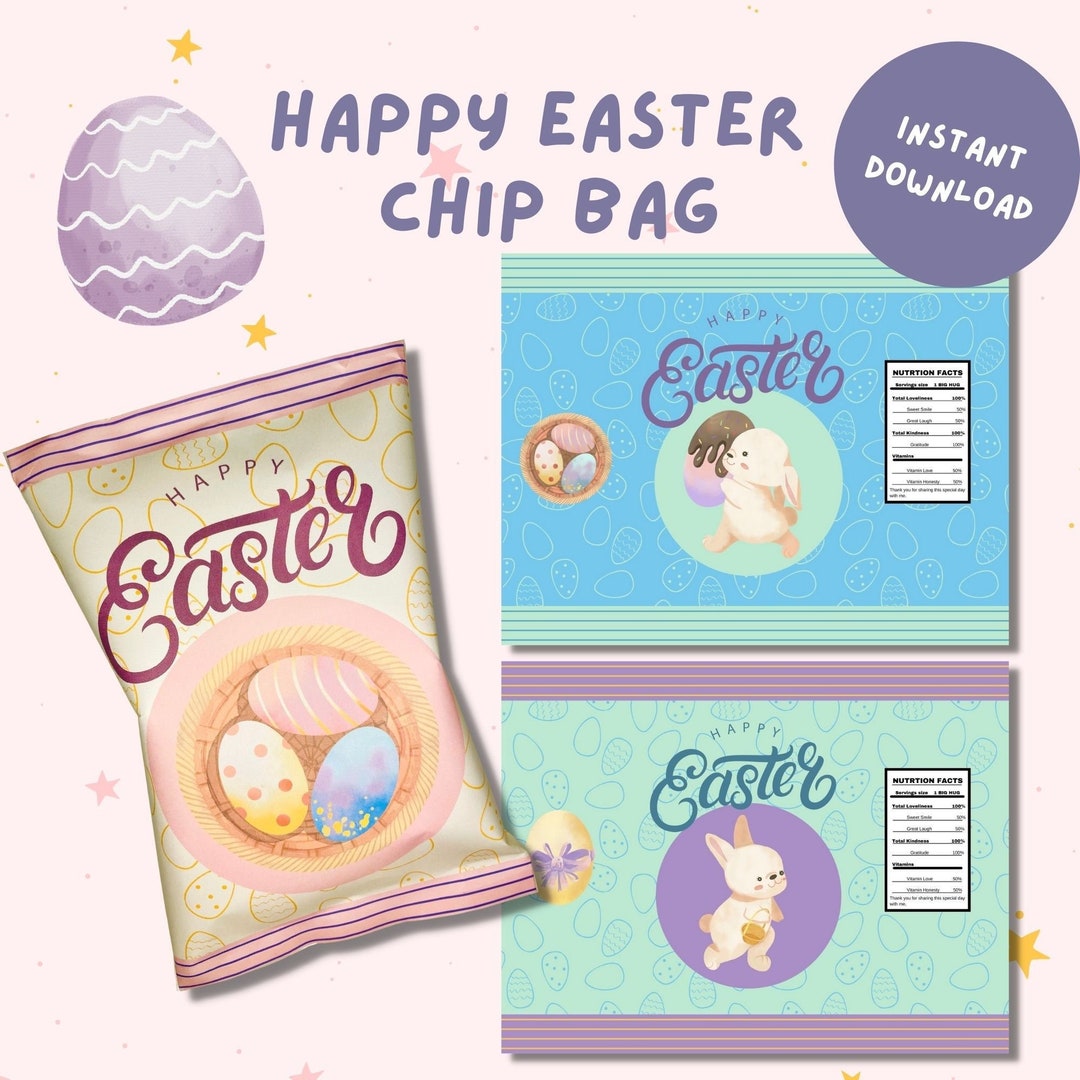 Easter Treat Bag - Easter Bunny - Easter Chip Bag - Easter Favours ...