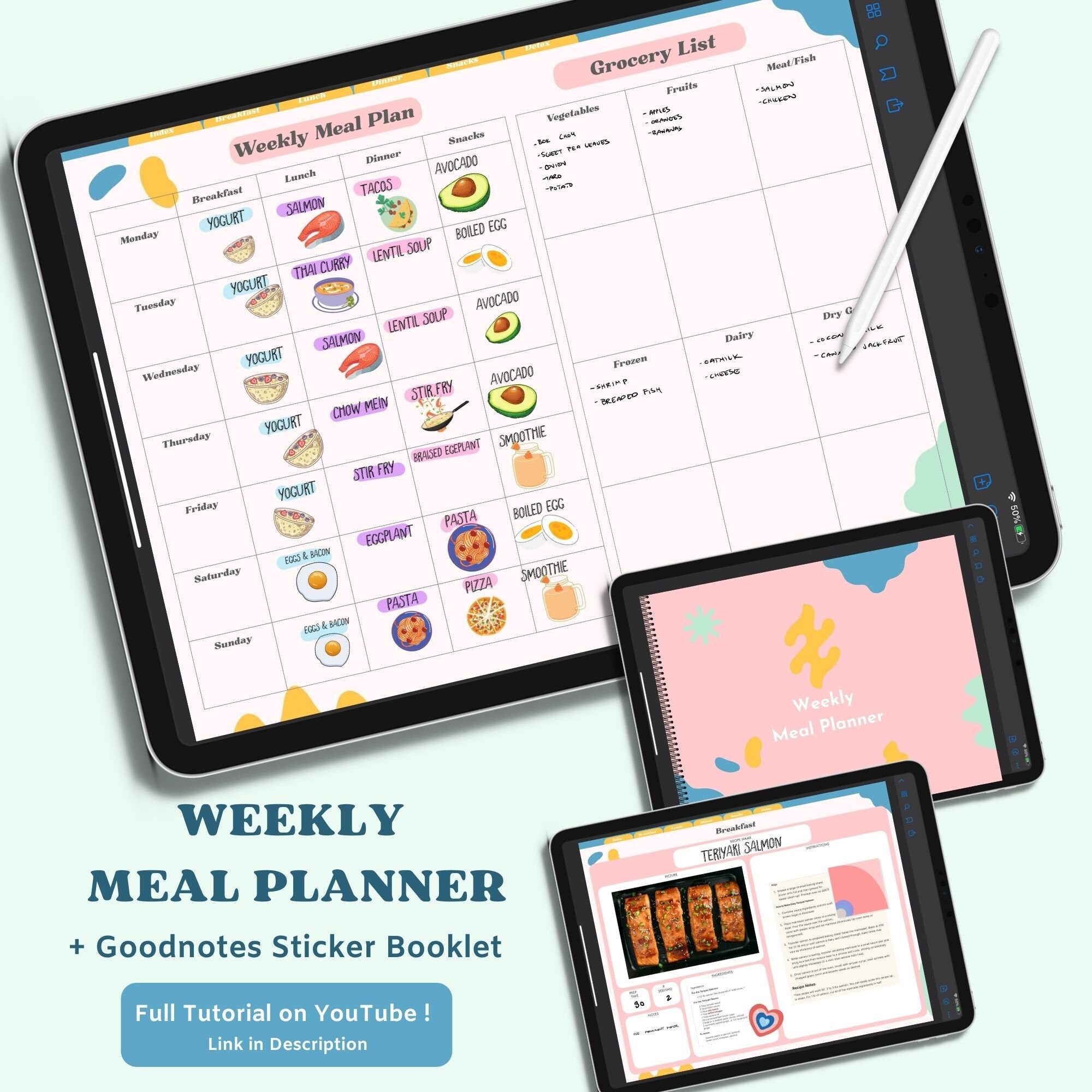 Meal Budget Planner - Student Meal Plan - Goodnotes Weekly Meal Planner ...