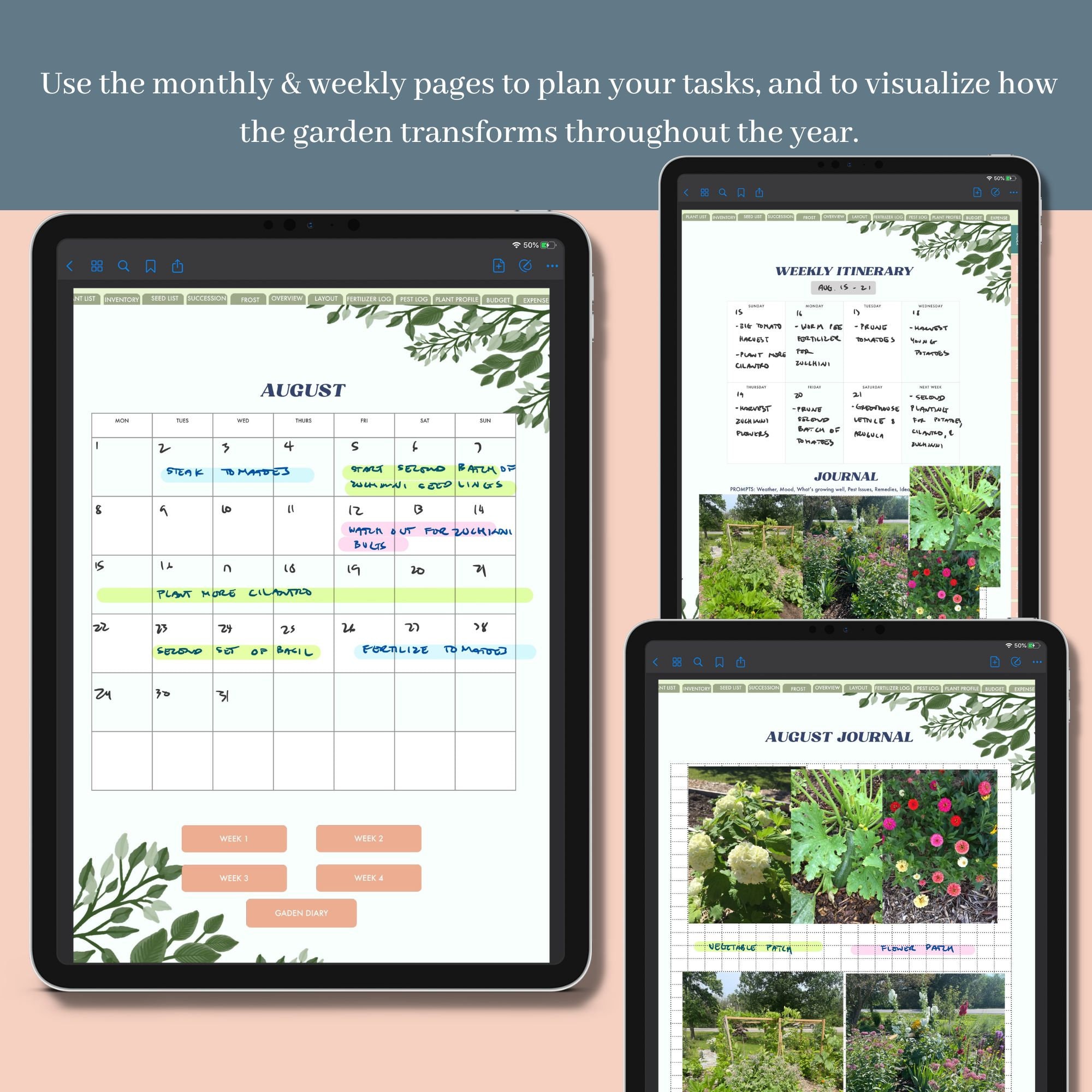Garden Journal Digital Garden Planner First and Last Frost - Etsy