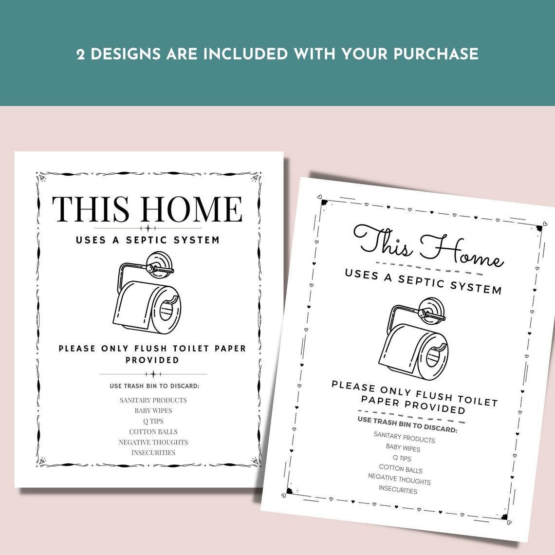 Septic Sign Bathroom - Septic Tank Sign - Printable - Etsy