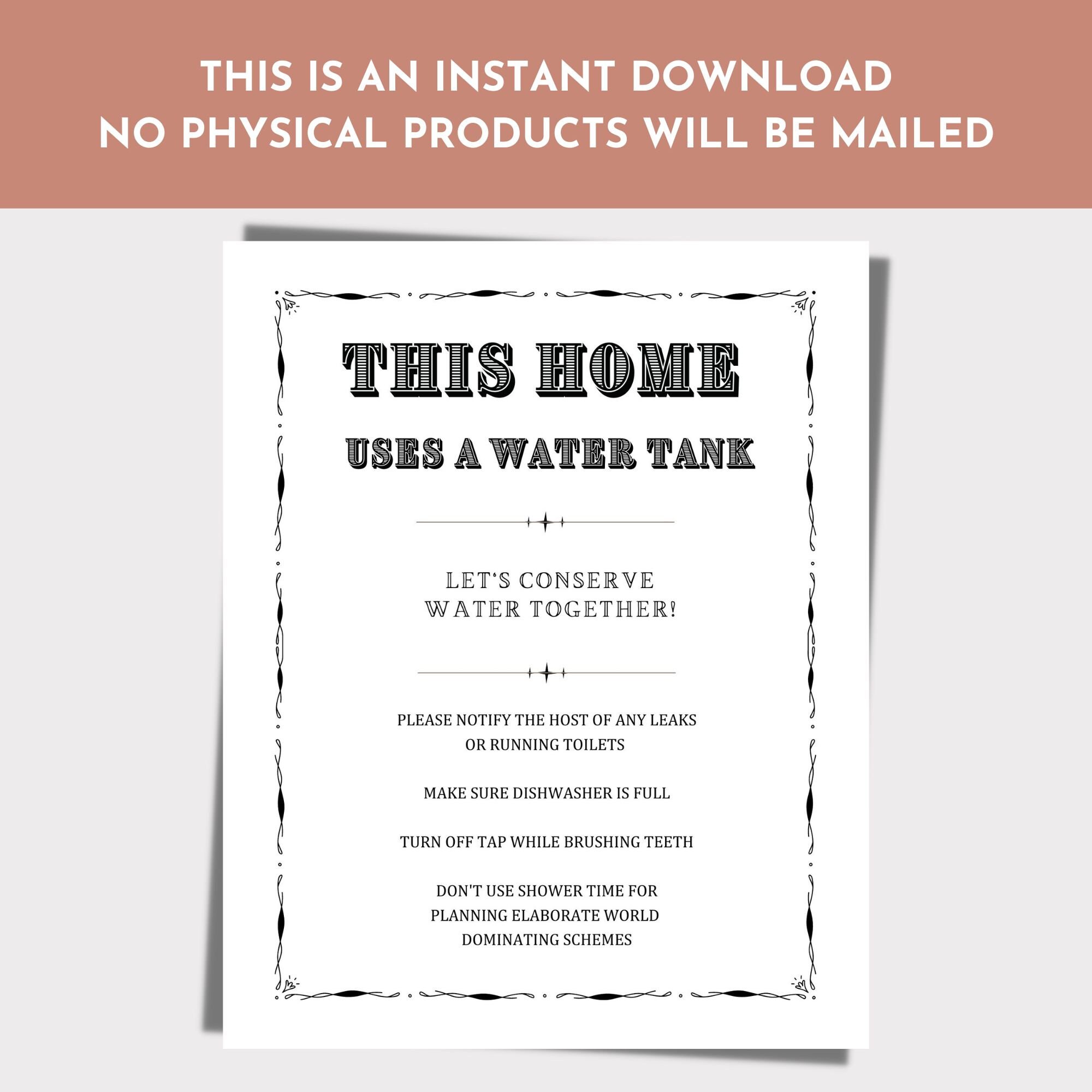 Do Not Waste Water Sign Printable Save Water Sign Drought Sign Digital ...