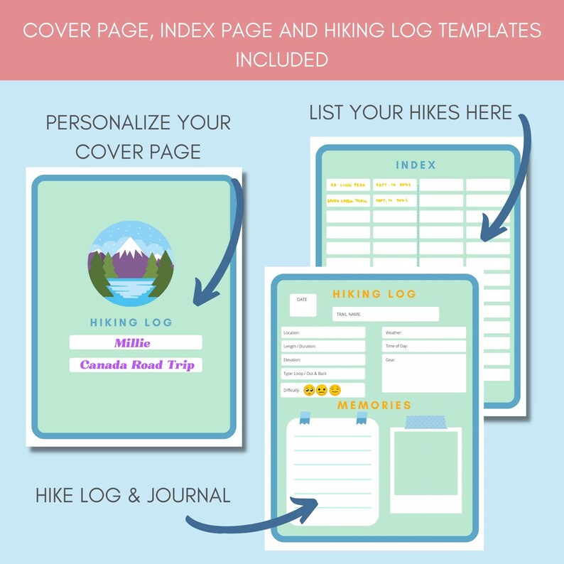 Printable Hiker Log Hike Tracker Trekking Journal - Etsy