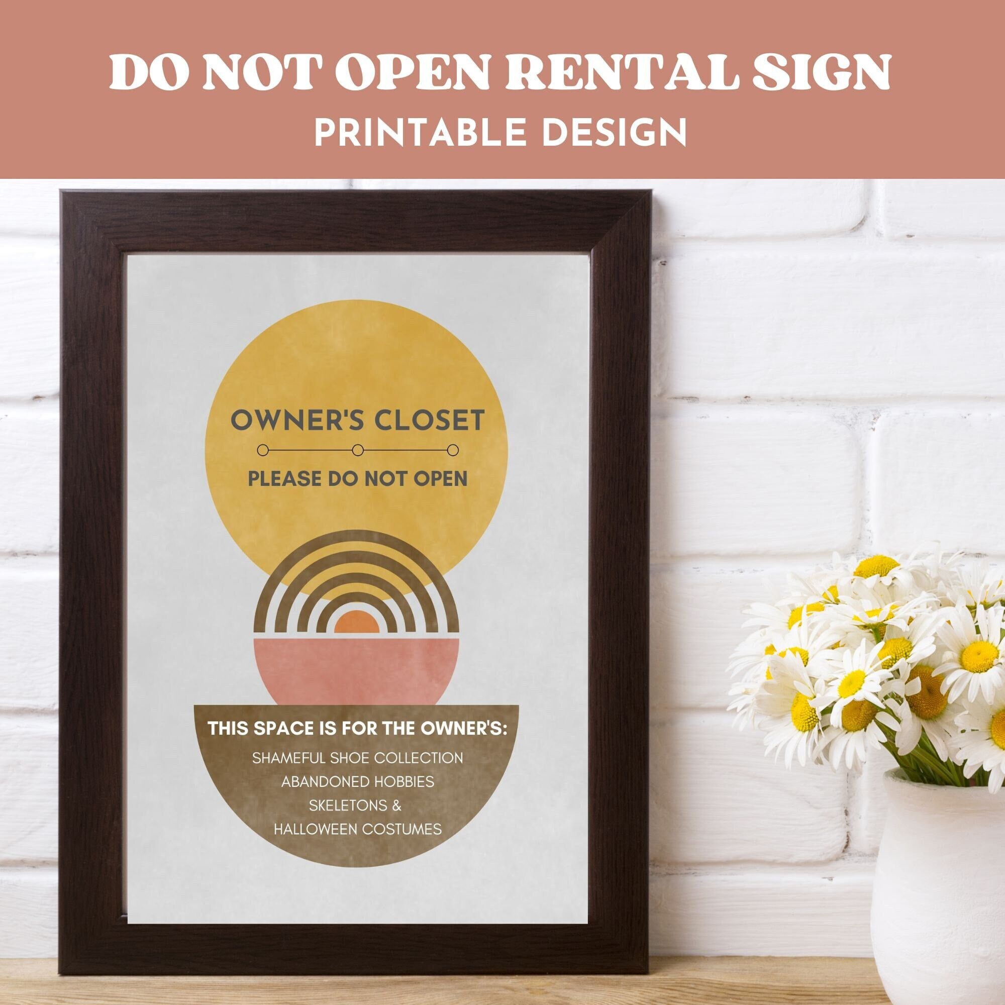 Keep Out Sign - Rental Owner Closet Sign - Privacy Sign - Beach House ...