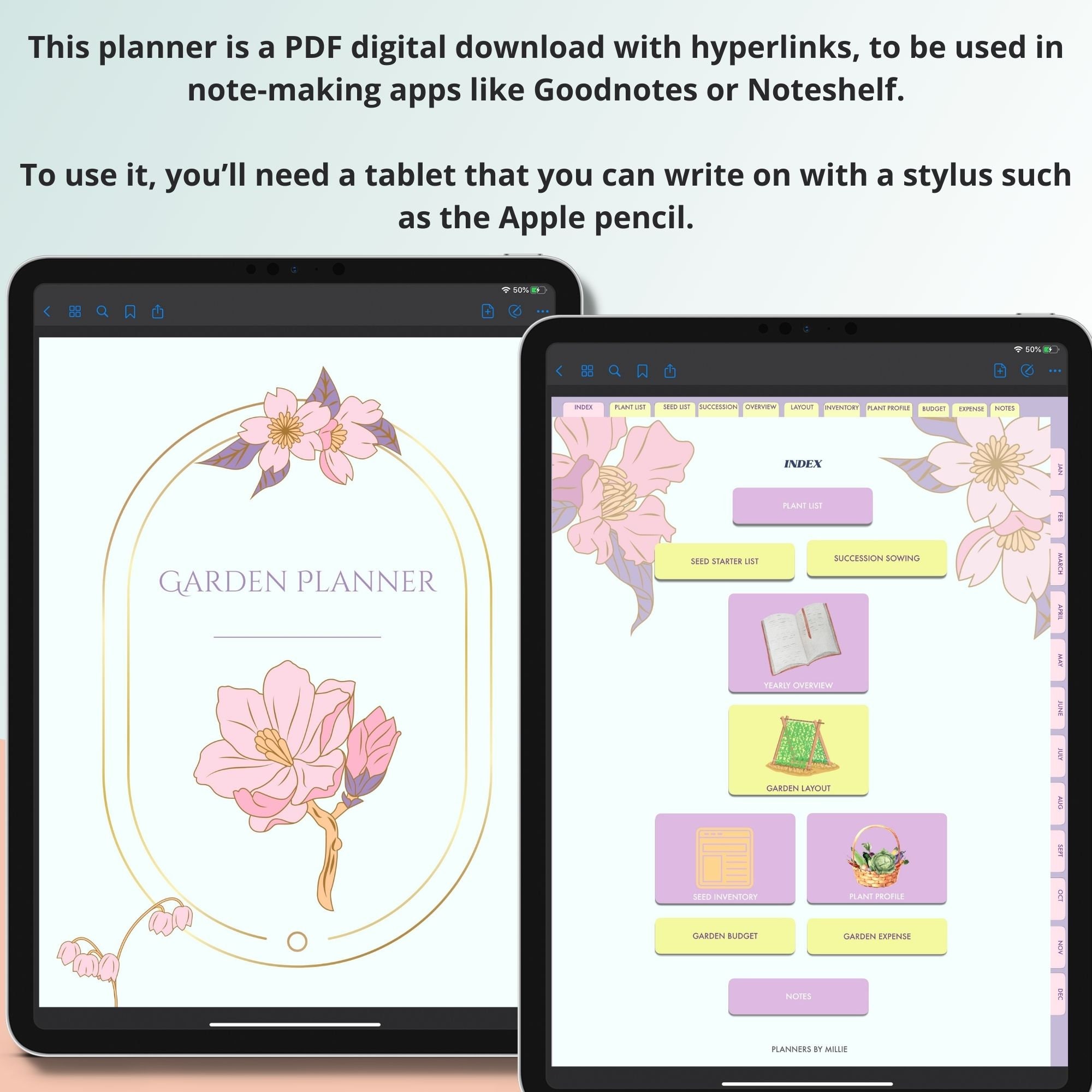 Goodnotes Garden Notebook Digital Vegetable Garden Journal Plant Care ...