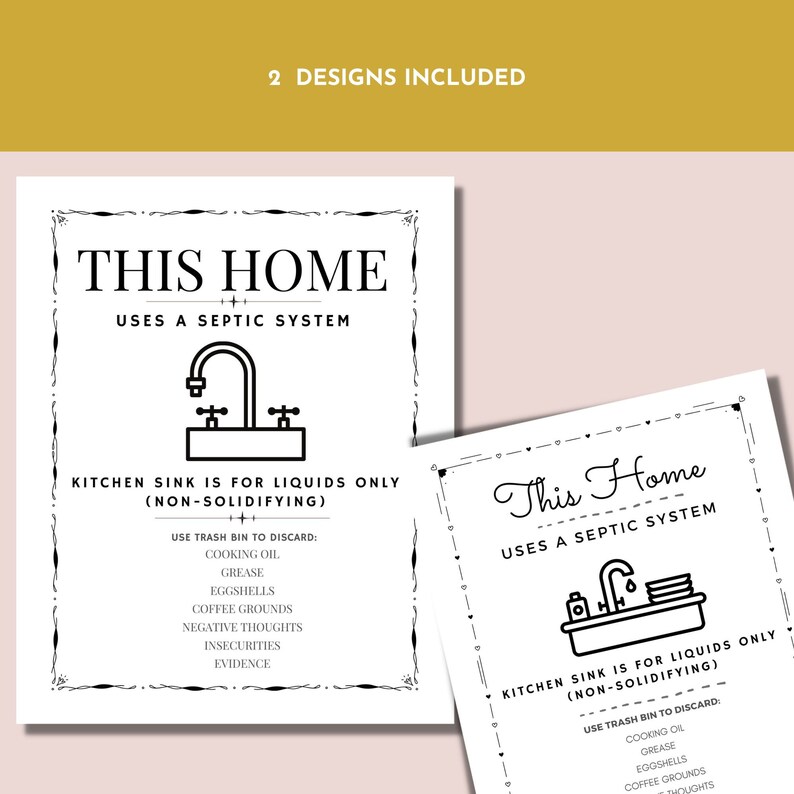 Septic Sign Kitchen Sink - Liquids Only Sign - Cabin Rental Sign ...